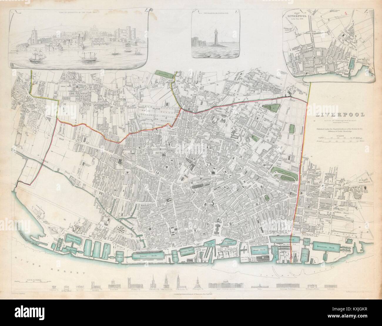 Antique map of liverpool hi-res stock photography and images - Alamy