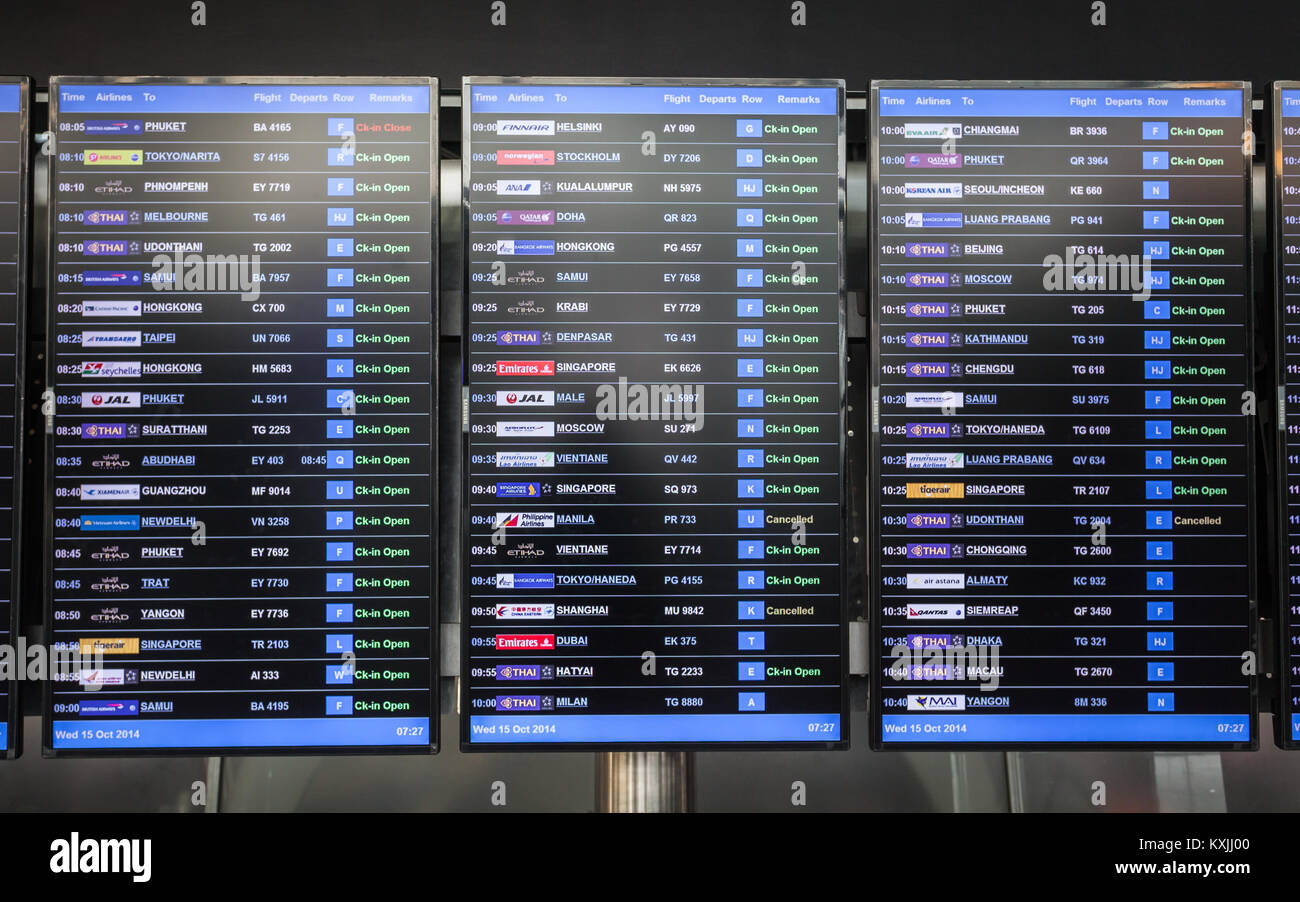 Digital timetable display hi-res stock photography and images - Alamy