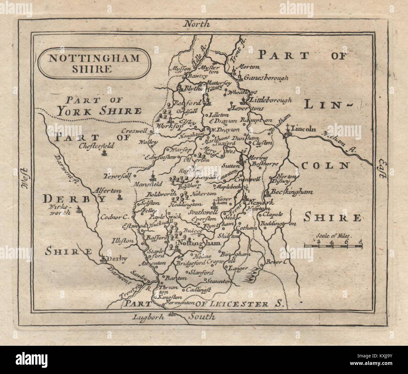 Map of nottinghamshire 1780 hi-res stock photography and images - Alamy
