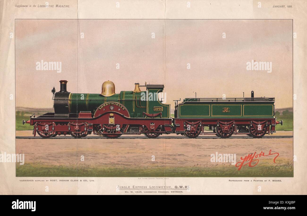 Single Express Locomotive "Lord of the Isles". Great Western Railway ...