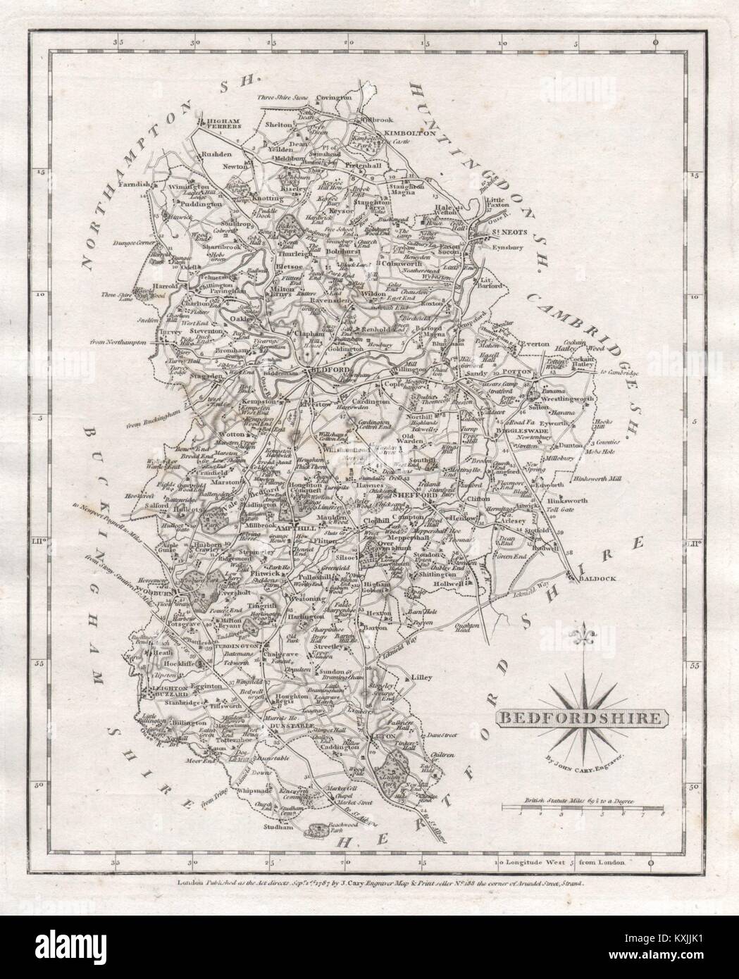 Old english county map john hi-res stock photography and images - Alamy