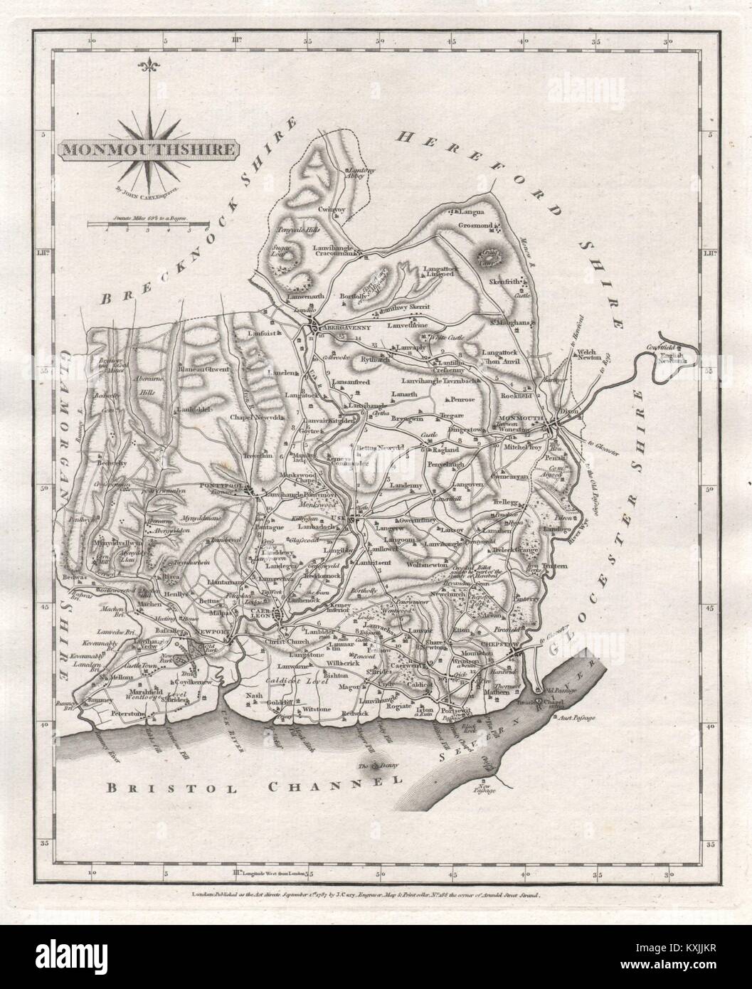 Old english county map john hi-res stock photography and images - Alamy