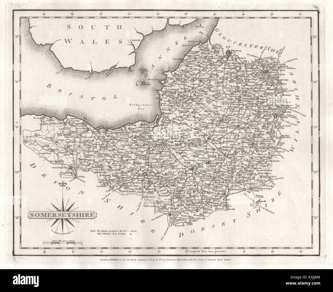 Old english county map john hi-res stock photography and images - Alamy