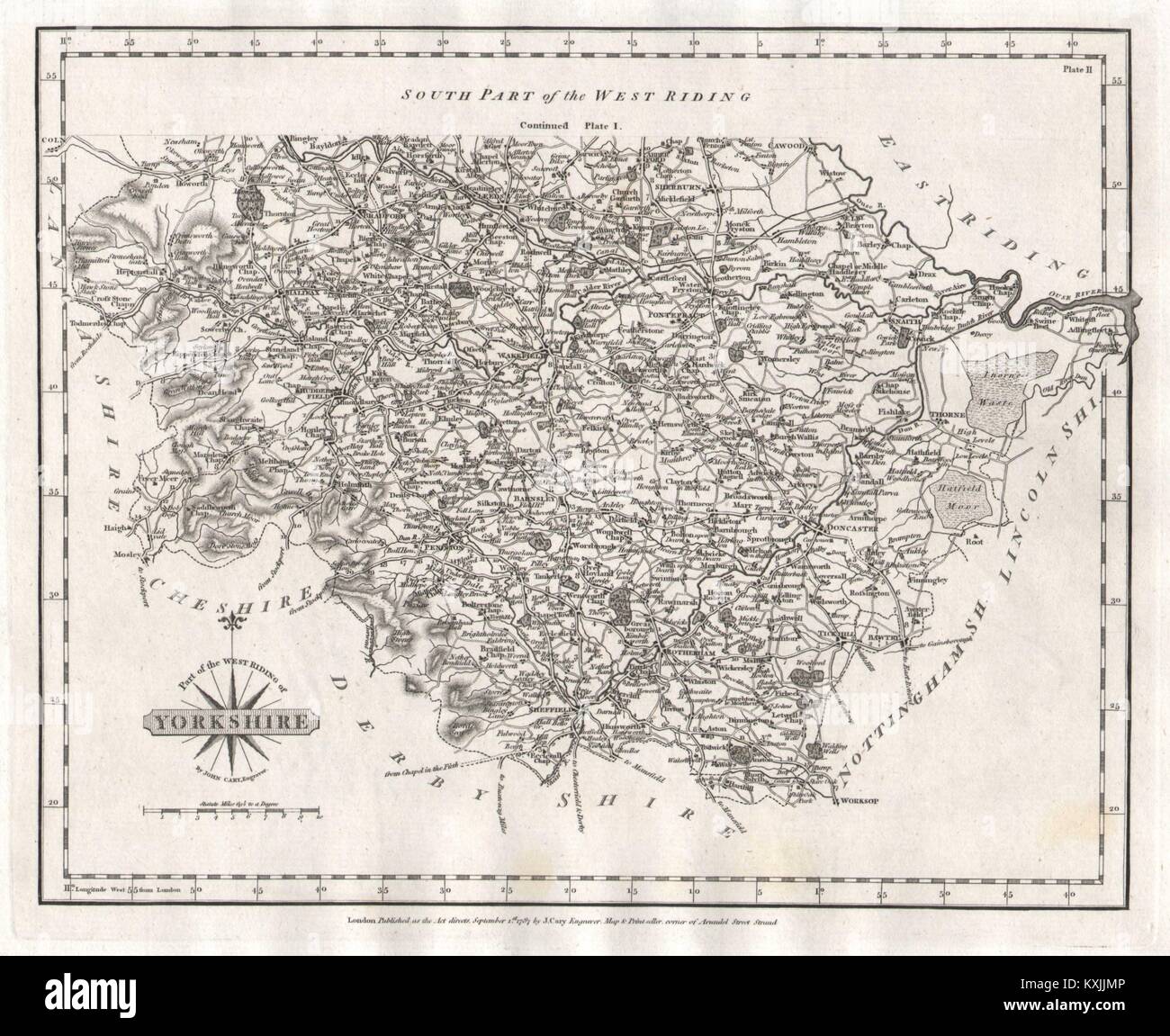 Yorkshire map 18th century hi-res stock photography and images - Alamy