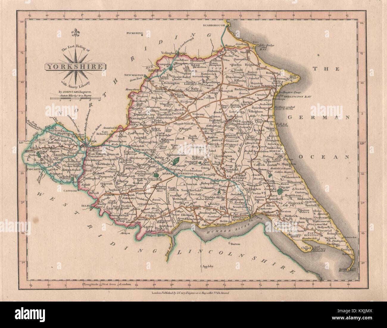Yorkshire map 18th century hi-res stock photography and images - Alamy
