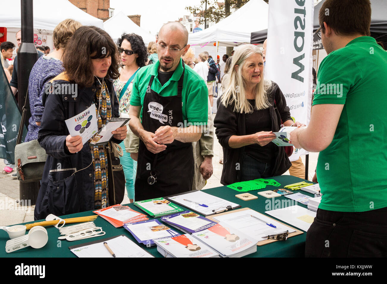 NLWA North London Waste Authority information stall, Midsummer Muswell ...
