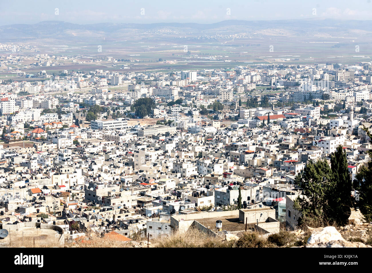 Panorama of Jenin in Palestine, West Bank Stock Photo - Alamy