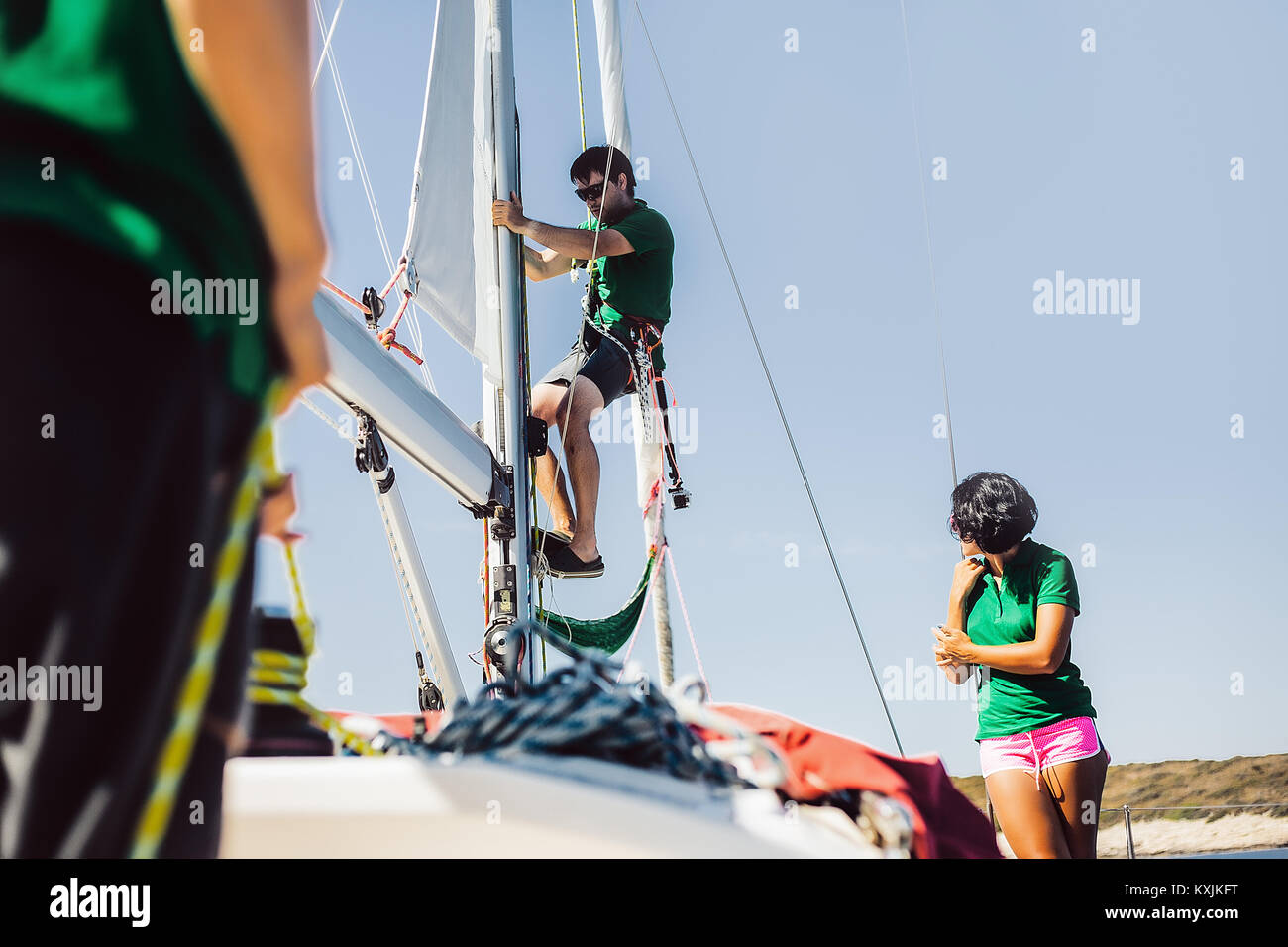 Woman learning to sail hi-res stock photography and images - Alamy