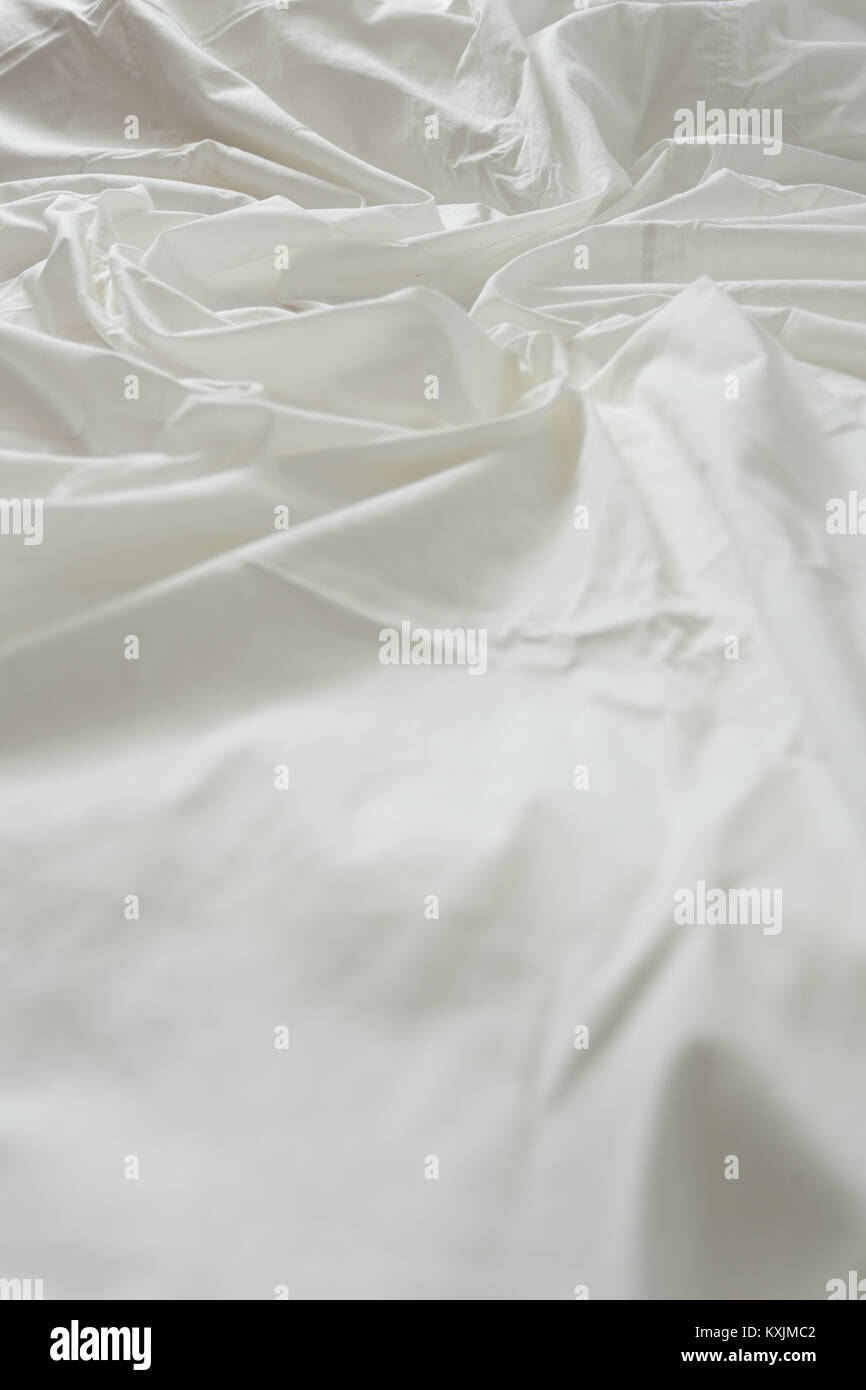 Bedding sheet after night sleep, top view Stock Photo - Alamy