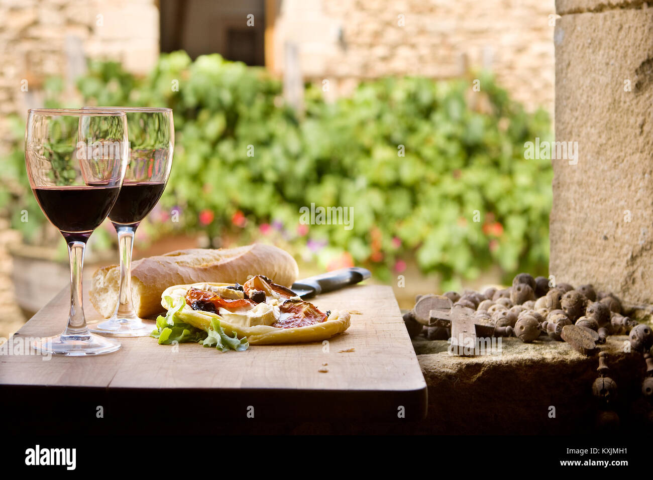 Still life of lunch for two on a window sill Stock Photo - Alamy