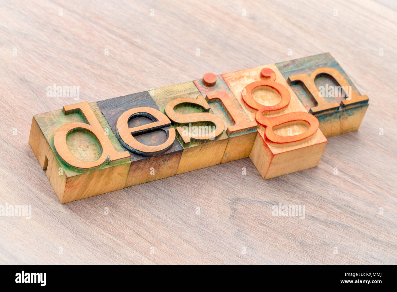 design word abstract in letterpress wood type printing blocks Stock ...