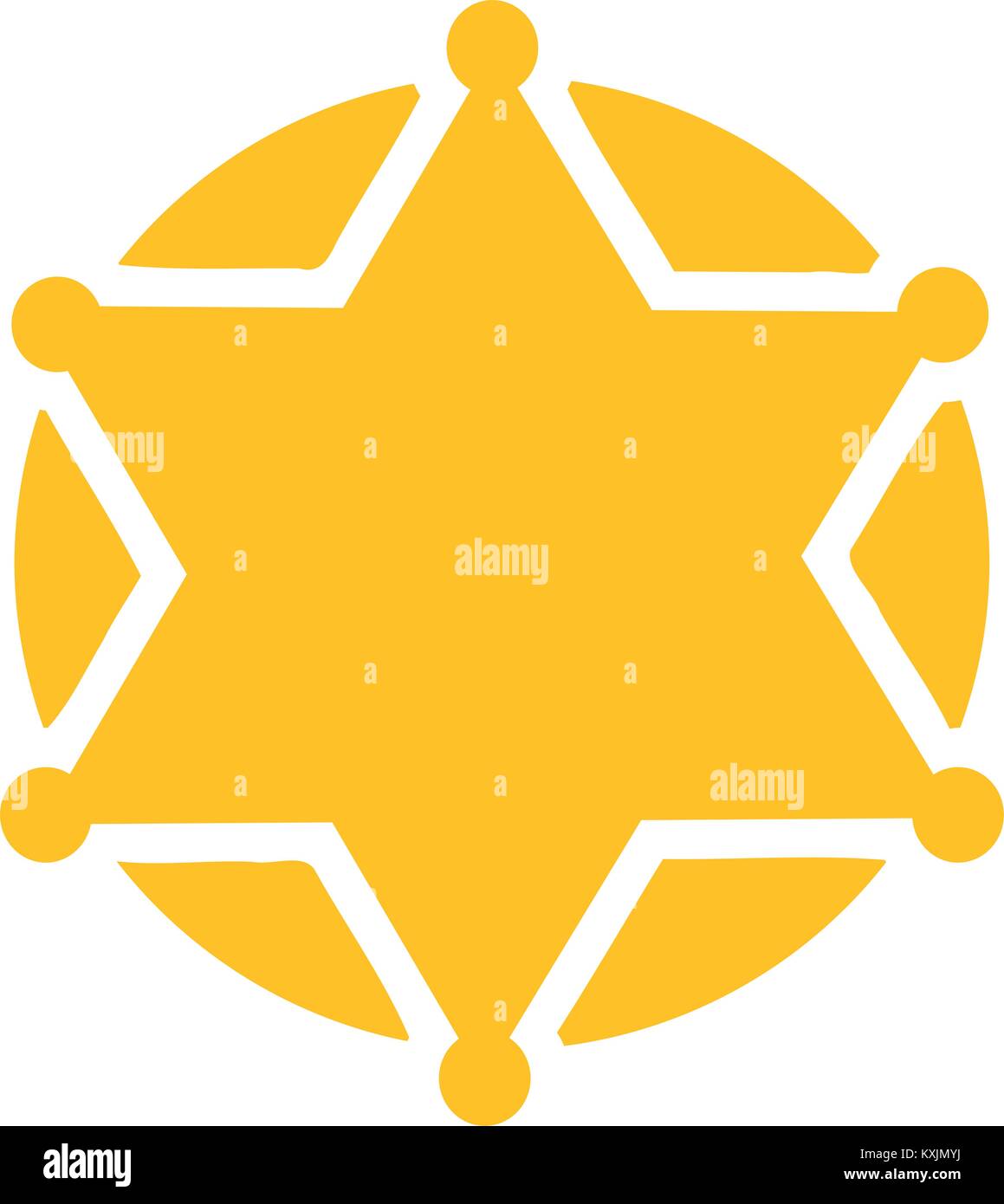 Yellow sheriff cowboy hat star Stock Vector Images - Alamy