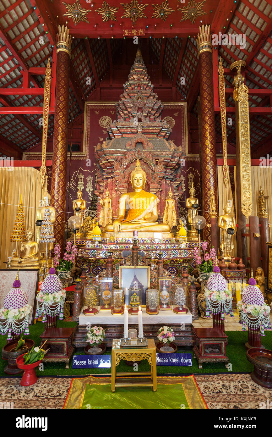 Buddhist temple inside hi-res stock photography and images - Alamy