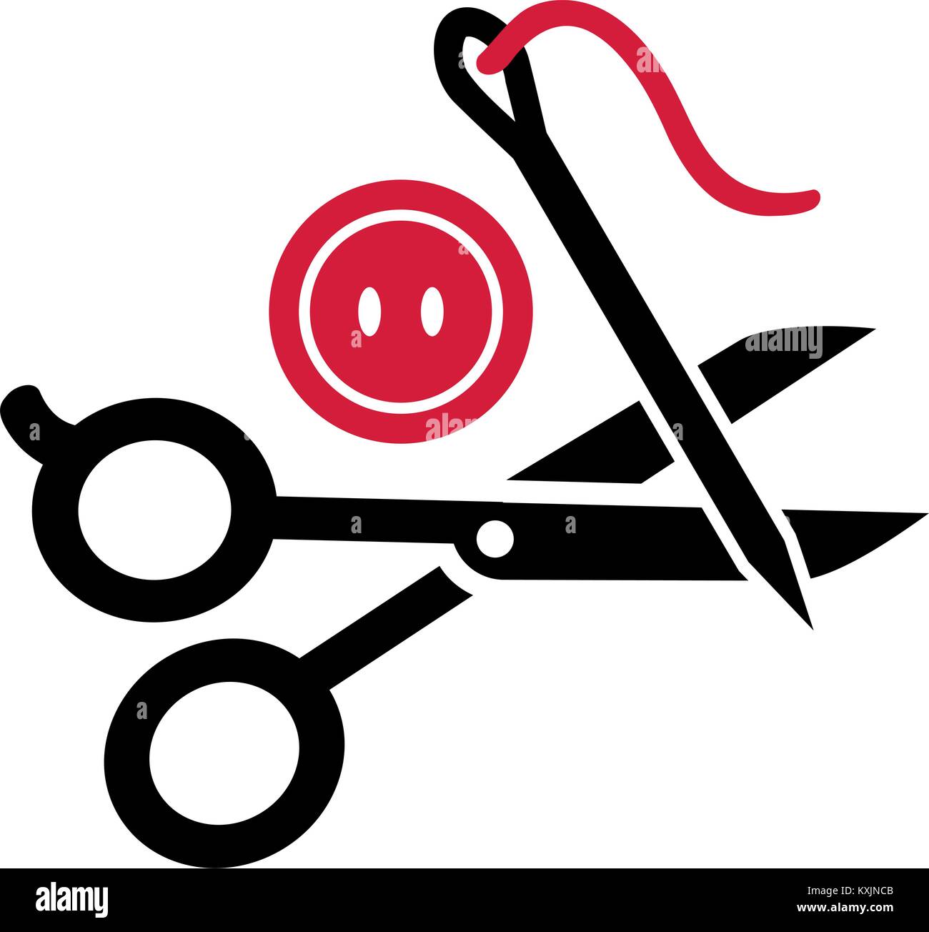 Needle thread button Stock Vector Images - Alamy