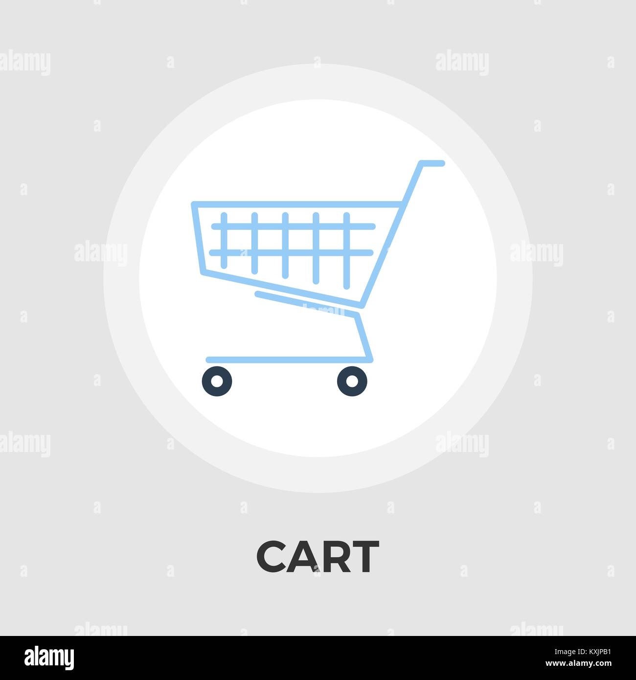 Cart Flat Icon Stock Vector Image & Art - Alamy