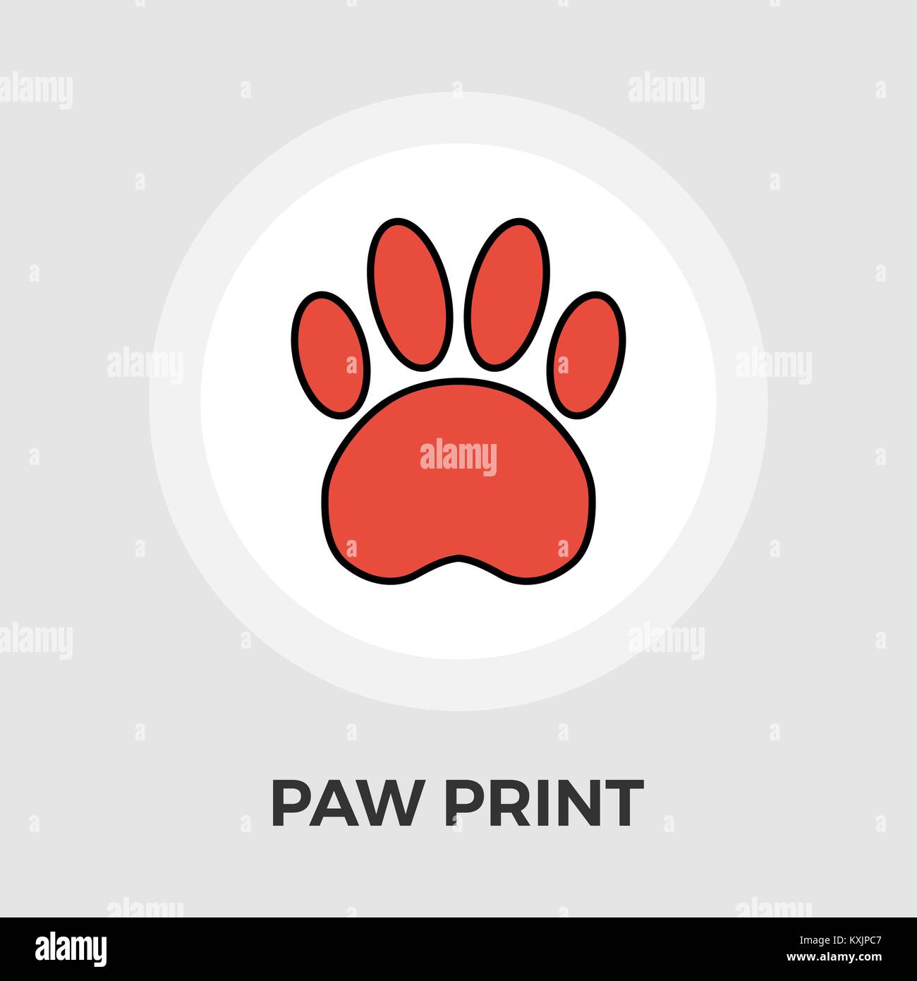 Paw vector flat icon Stock Vector Image & Art - Alamy