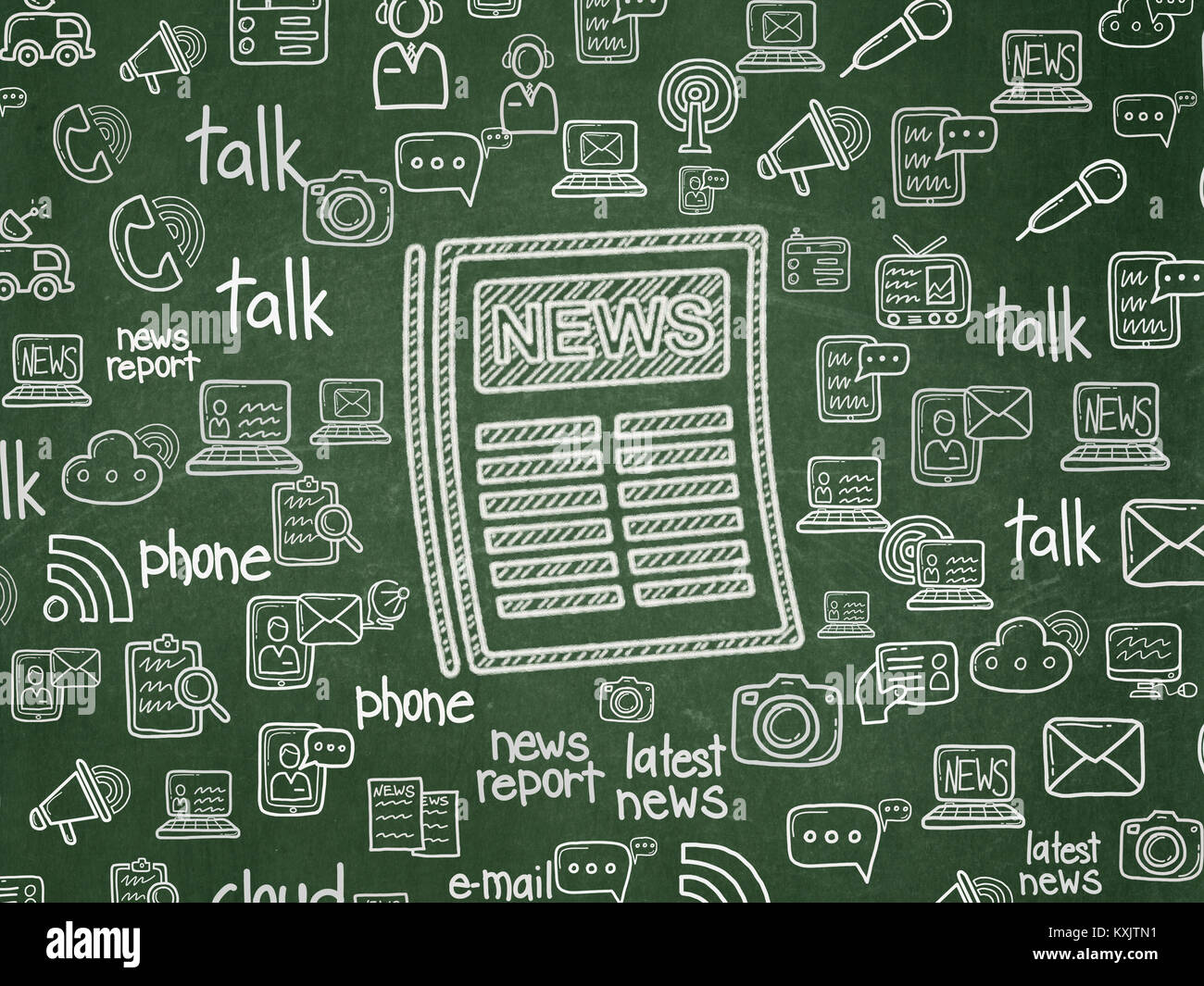 News concept: Newspaper on School board background Stock Photo - Alamy