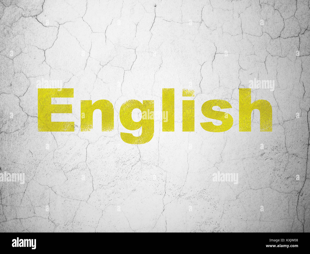 Education concept: English on wall background Stock Photo - Alamy