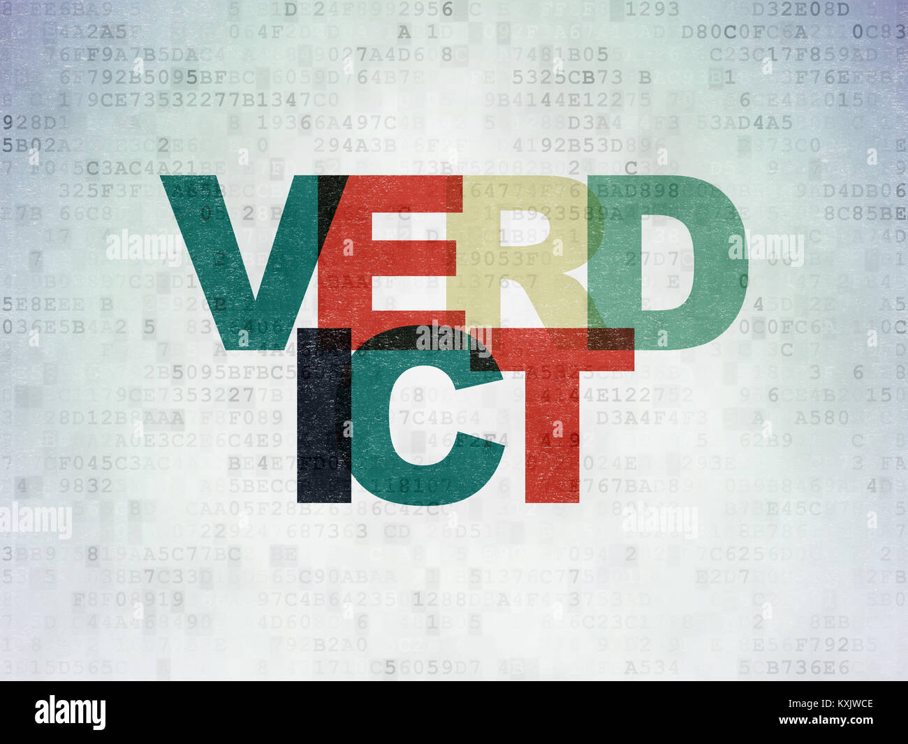 Law concept: Verdict on Digital Data Paper background Stock Photo - Alamy