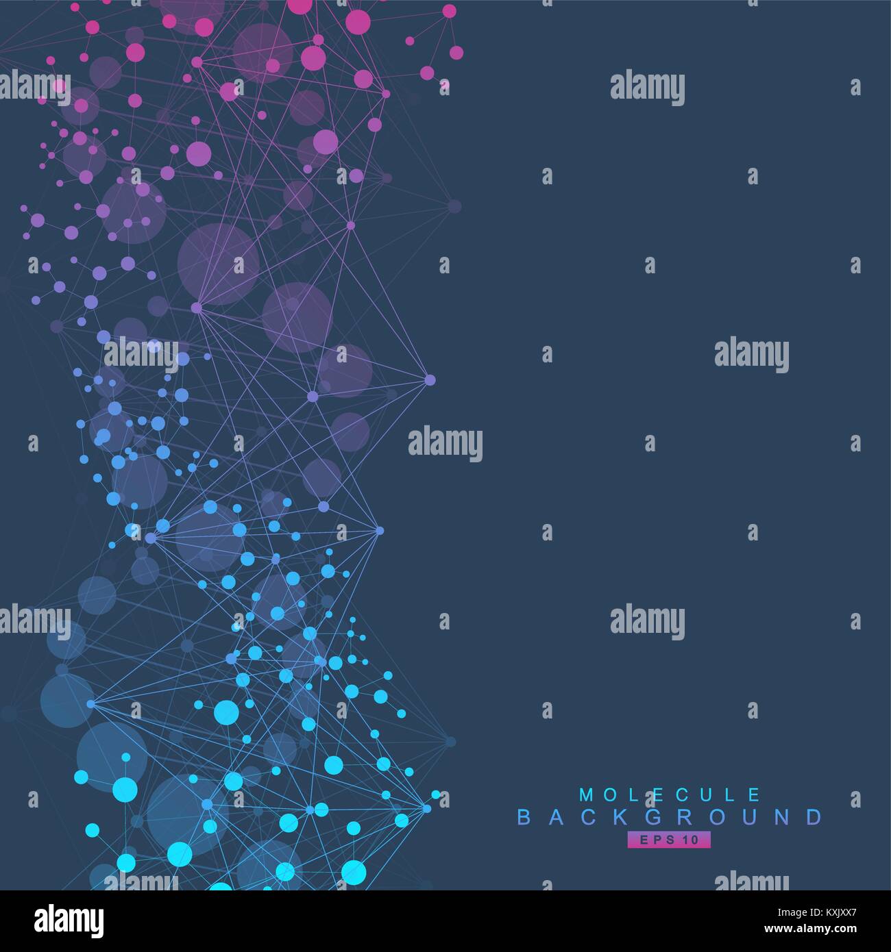 Structure molecule and communication. Dna, atom, neurons. Scientific ...