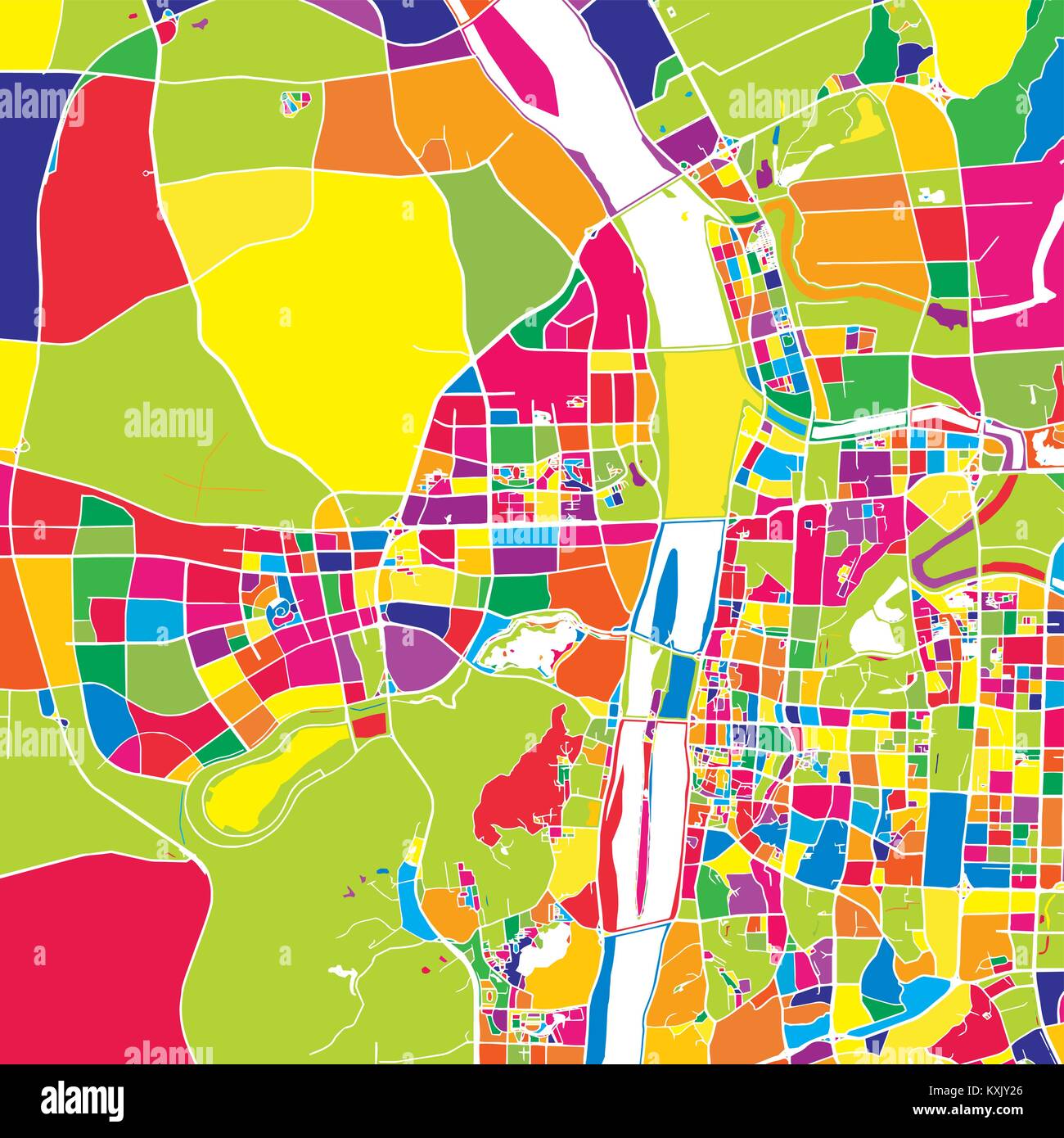 Changsha map Stock Vector Images - Alamy