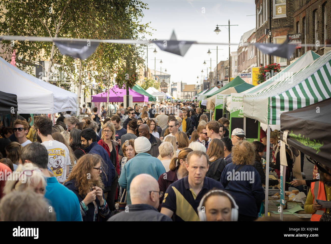 Cheese festival in Chapel Market, Islington, London UK September 2017 ...