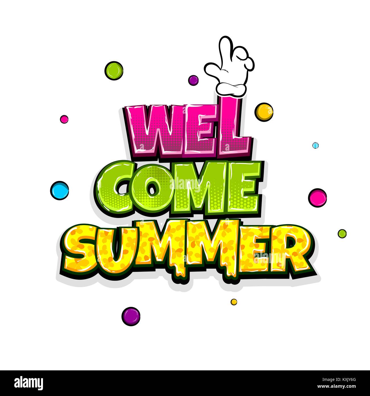 Hello comic cartoon text Cut Out Stock Images & Pictures - Alamy