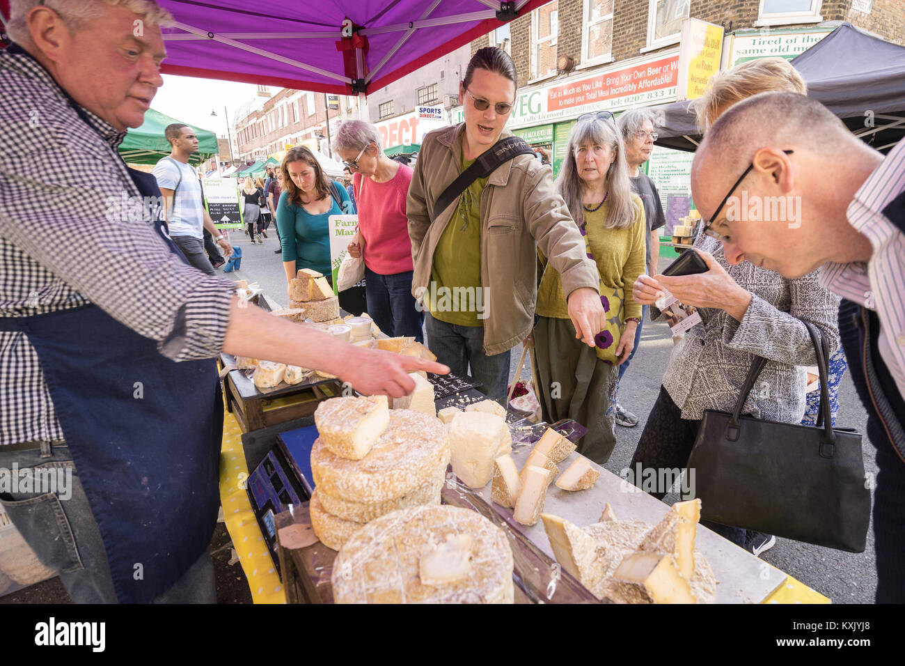 Cheese festival in Chapel Market, Islington, London UK September 2017 ...