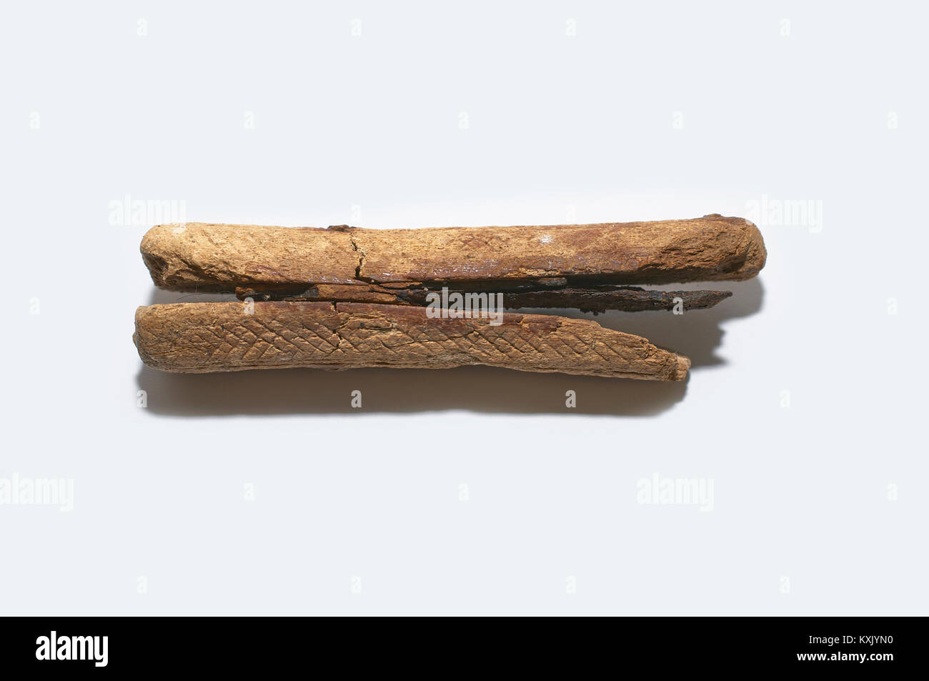 Romano-British (Circa AD 250-410) Knife wooden handle Stock Photo - Alamy
