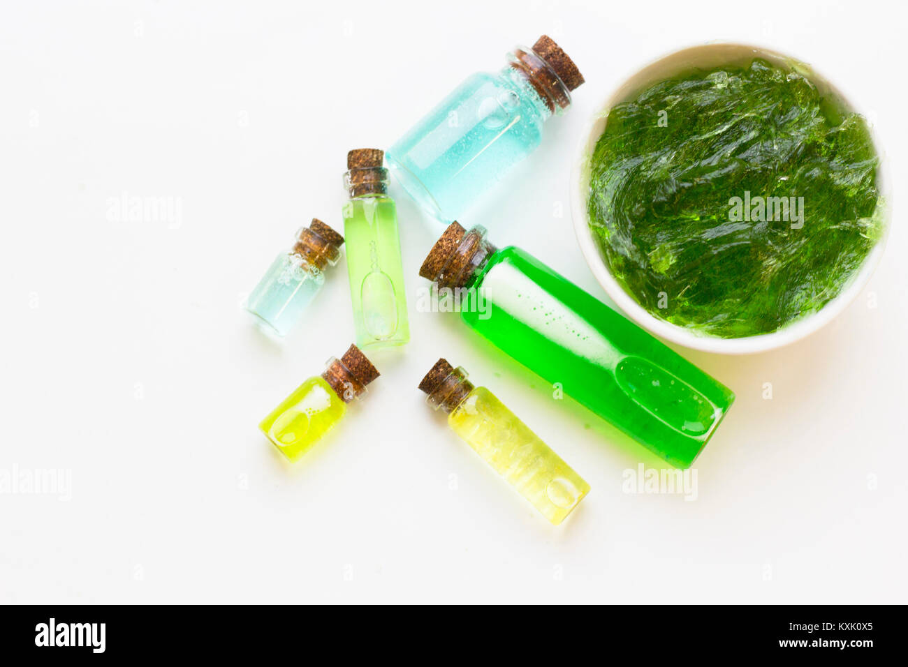 Natural green cosmetics concept Stock Photo - Alamy