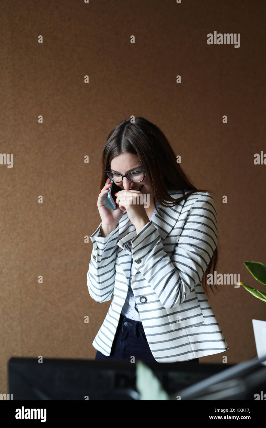Daily routine. Woman in the office Stock Photo - Alamy