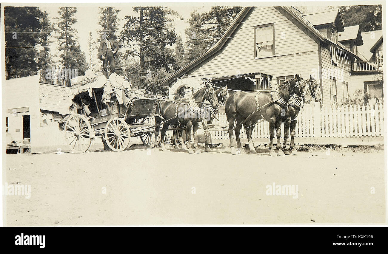 Stagecoach In Front Of Austin House -1900S Stock Photo - Alamy