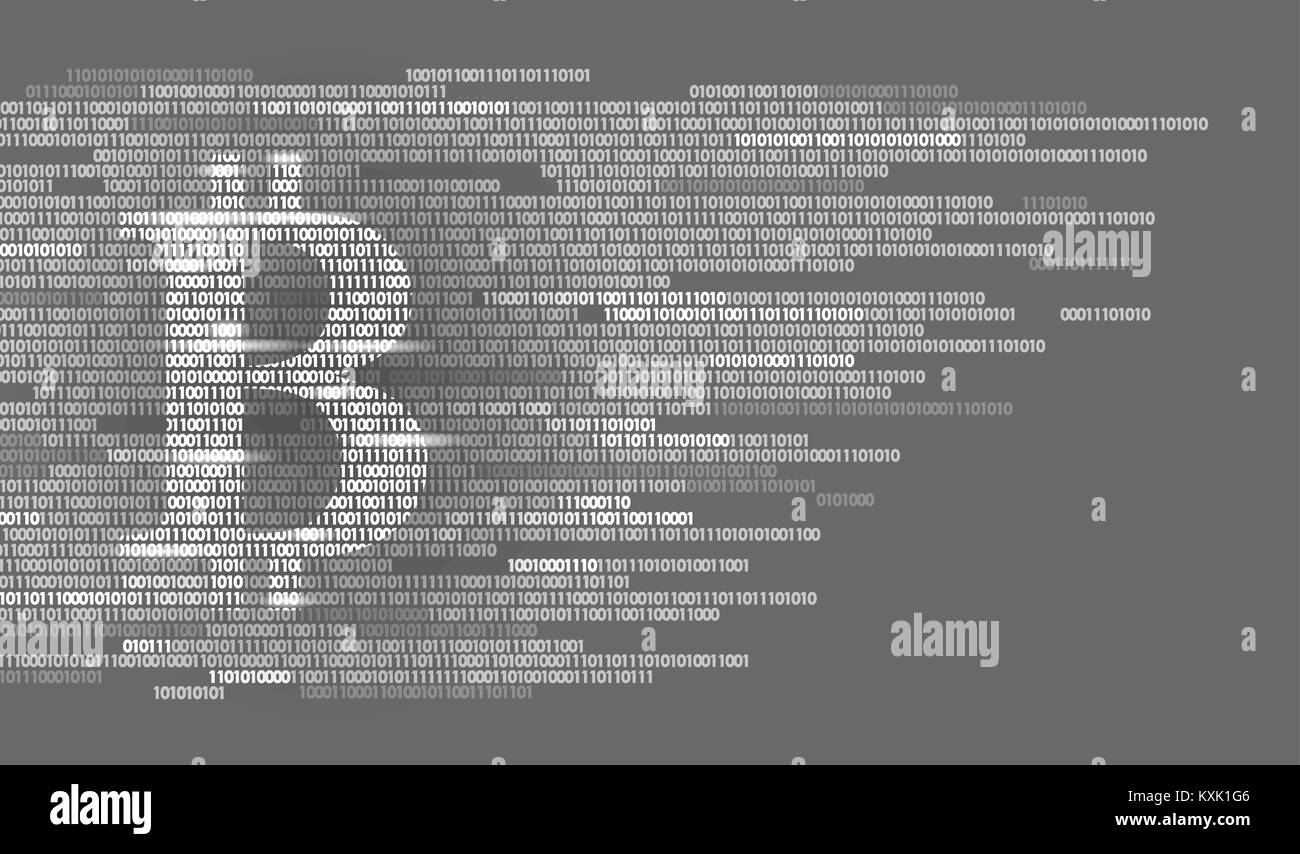 Bitcoin digital cryptocurrency sign binary code number. Big data information mining technology ...