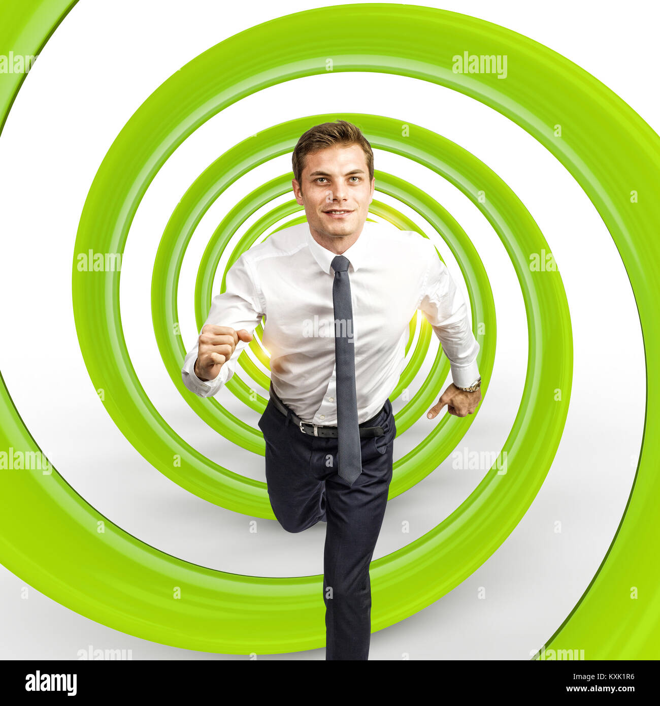 Green running man hi-res stock photography and images - Alamy