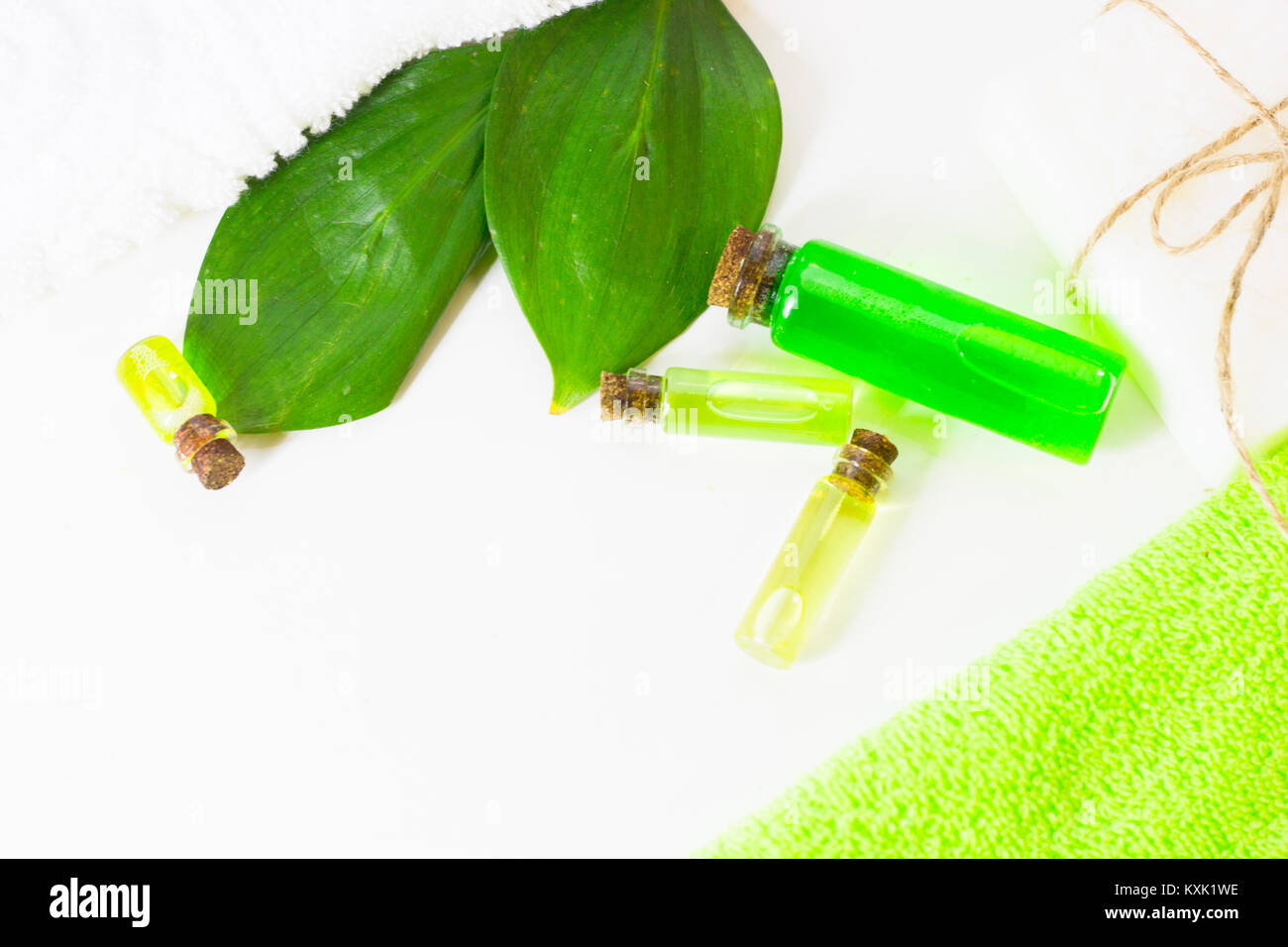 Aromatherapy green concept Stock Photo - Alamy