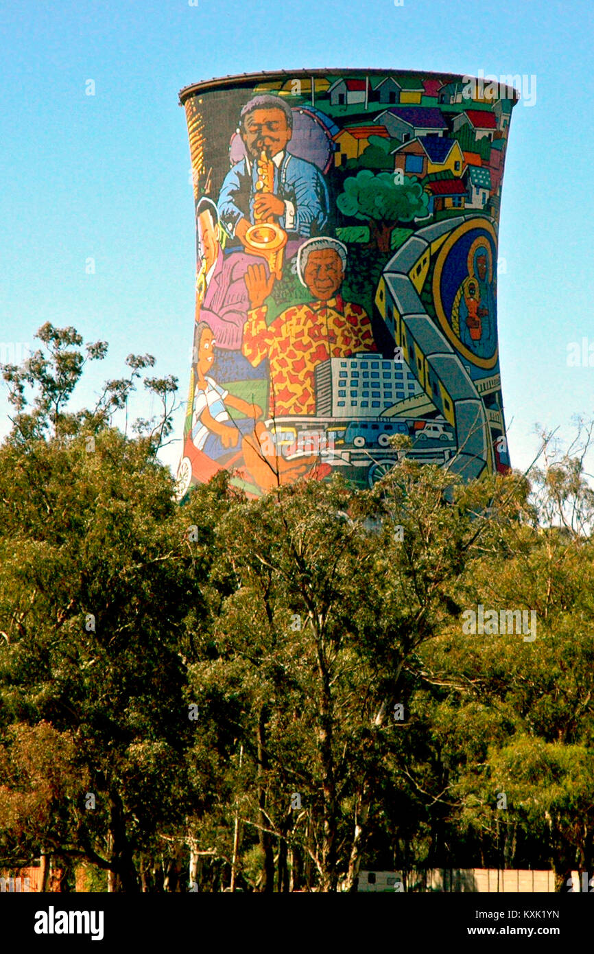 Decorated Cooling Towers Stock Photo - Alamy