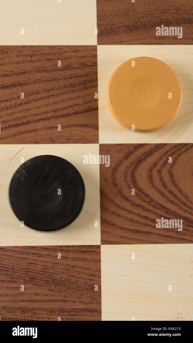 checkerboard with checkers. game concept.board game.hobby.checkers on ...