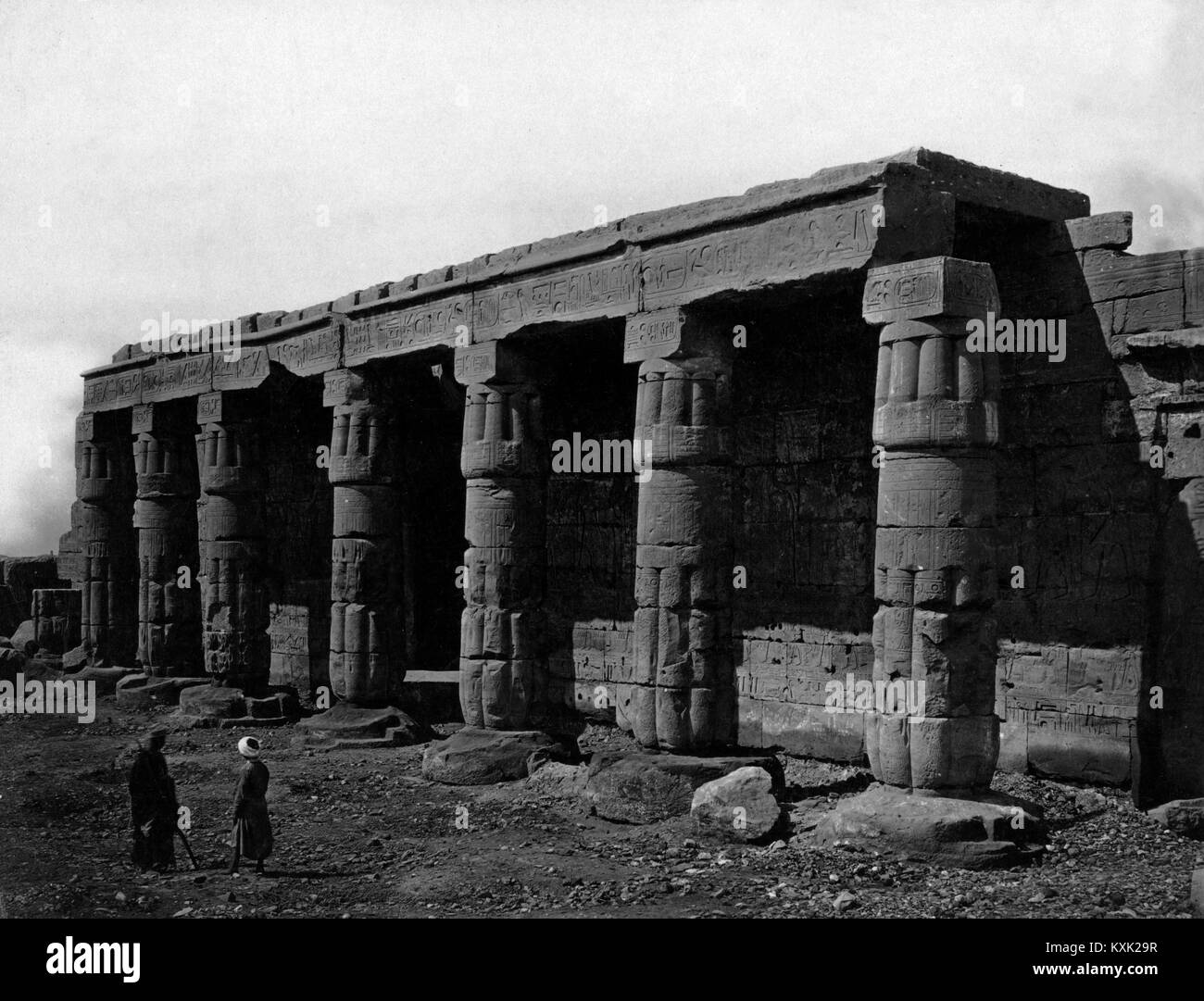 Egyptian portico Black and White Stock Photos & Images - Alamy