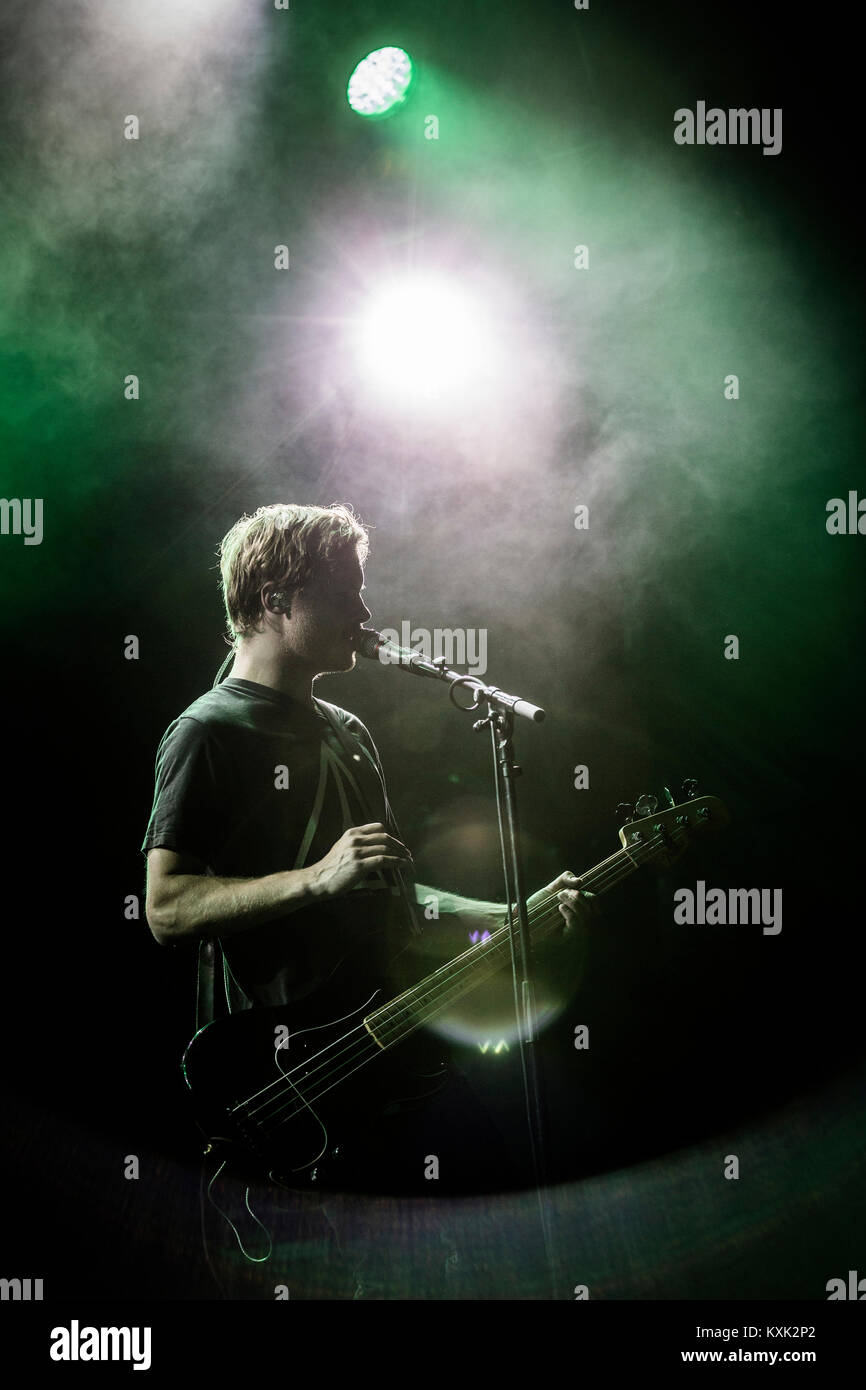 The Danish electronic rock band Veto performs a live concert at ...