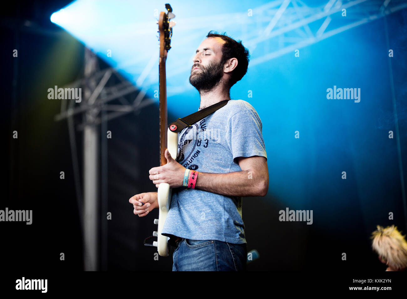 The Canadian noise and post-punk band Viet Cong performs a live concert ...