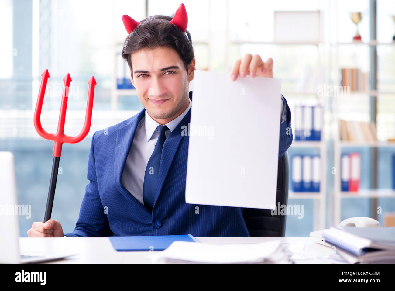 Satan boss devil businessman hi-res stock photography and images - Alamy
