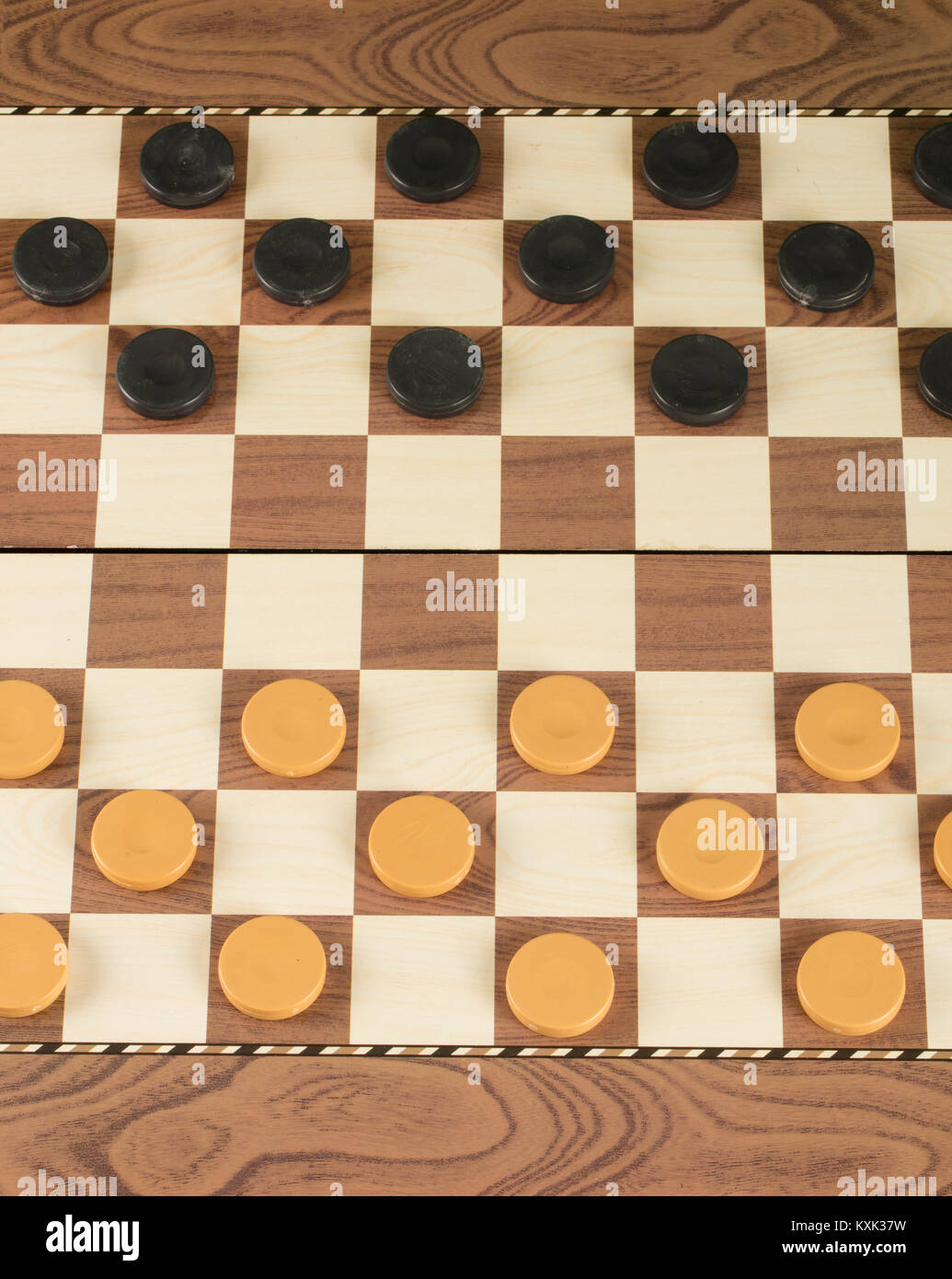 checkerboard with checkers. game concept.board game.hobby.checkers on ...