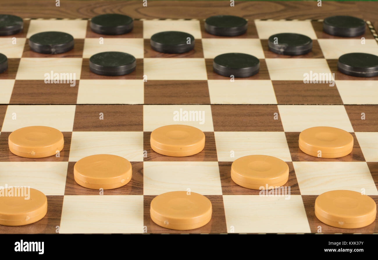 checkerboard with checkers. game concept.board game.hobby.checkers on ...