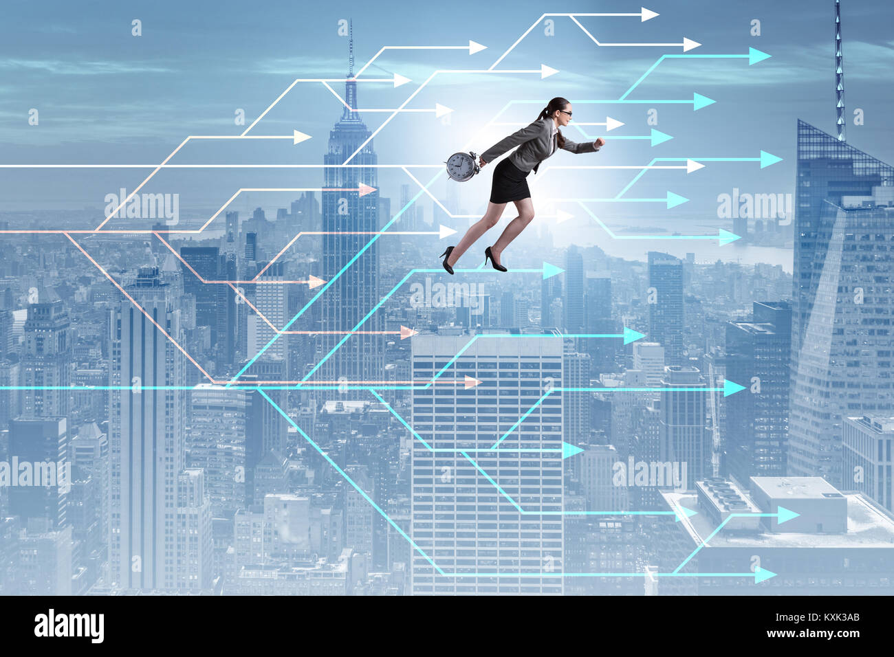 Businessman choosing different career paths in business Stock Photo - Alamy