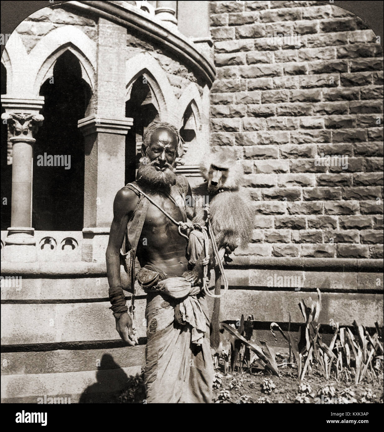 Juggler with Monkey Stock Photo - Alamy