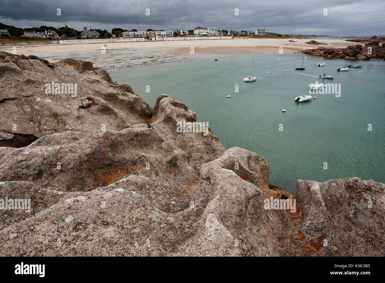 Summer Scenery in Brittany France with the Ocean and different types of ...