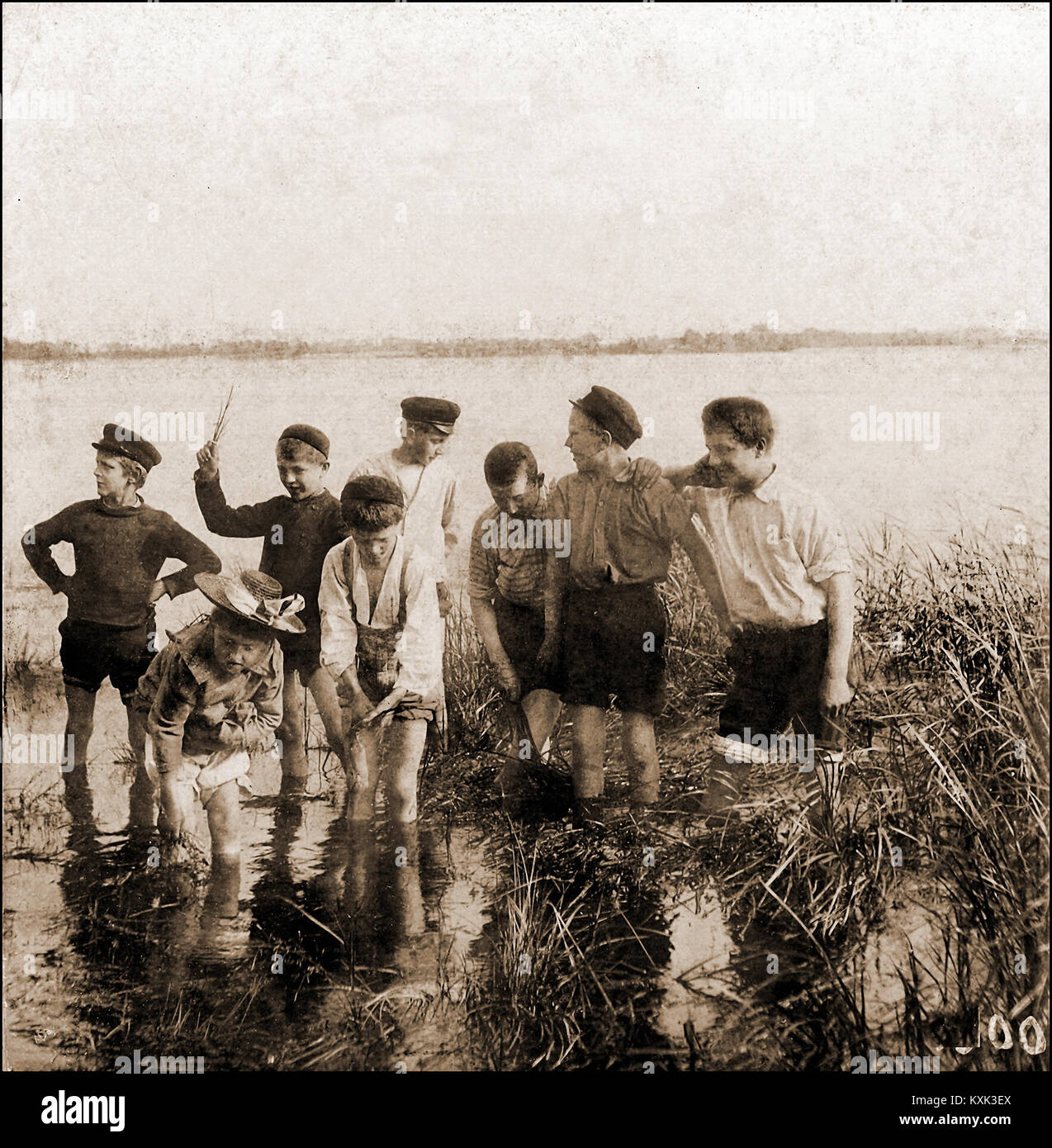 Digging in the Mud Stock Photo - Alamy