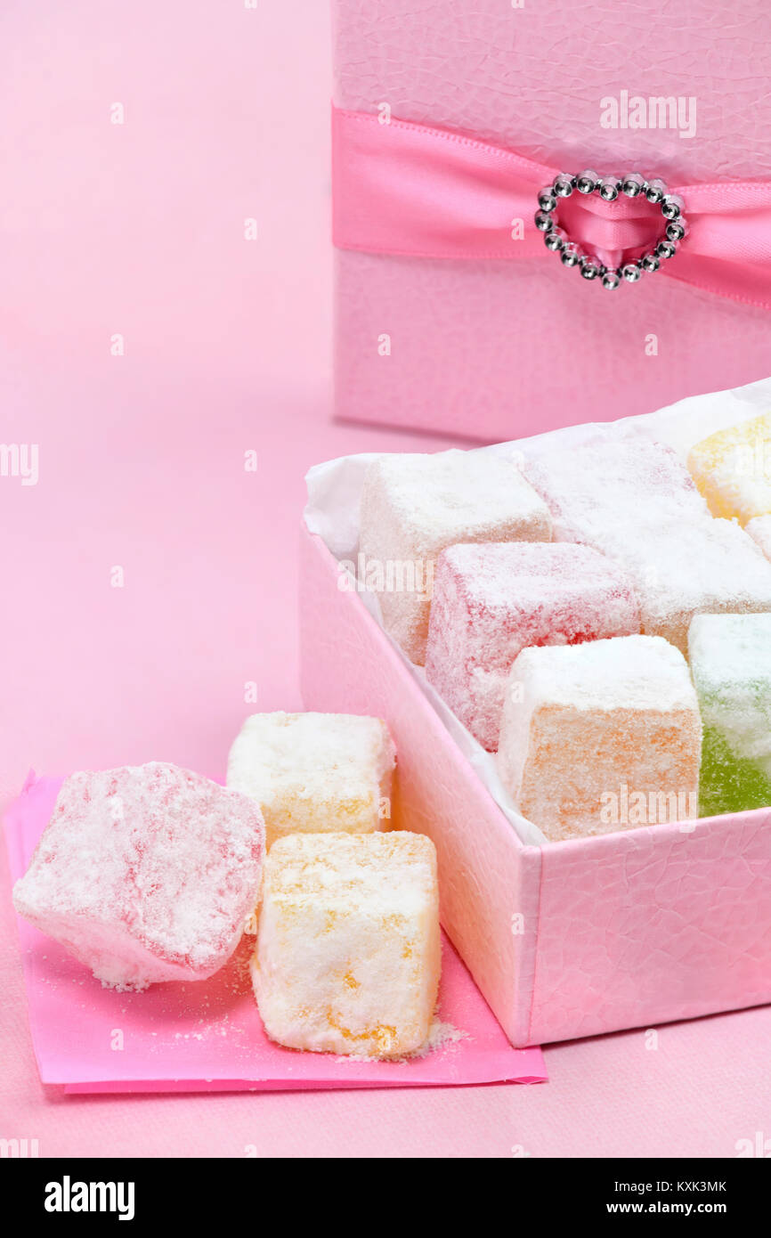 Turkish delight in a box hi-res stock photography and images - Alamy