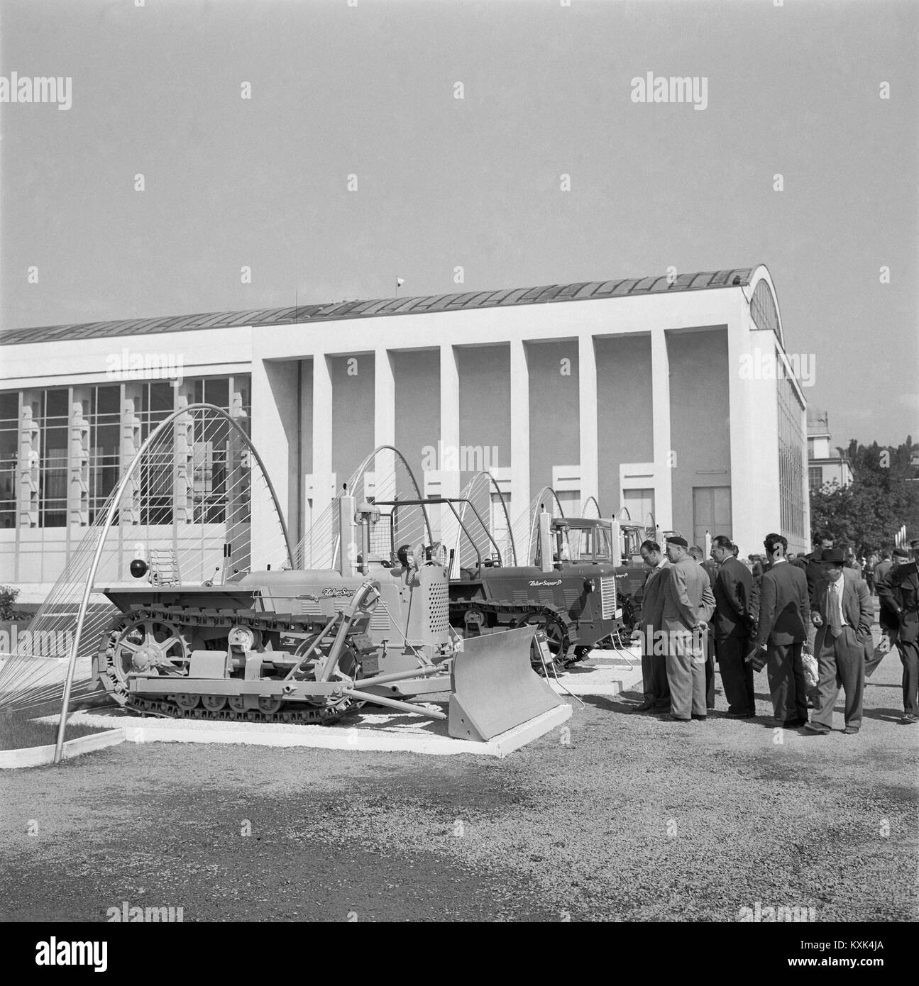 III Exhibition of Czechoslovak Engineering,Zetor tractors Stock Photo ...
