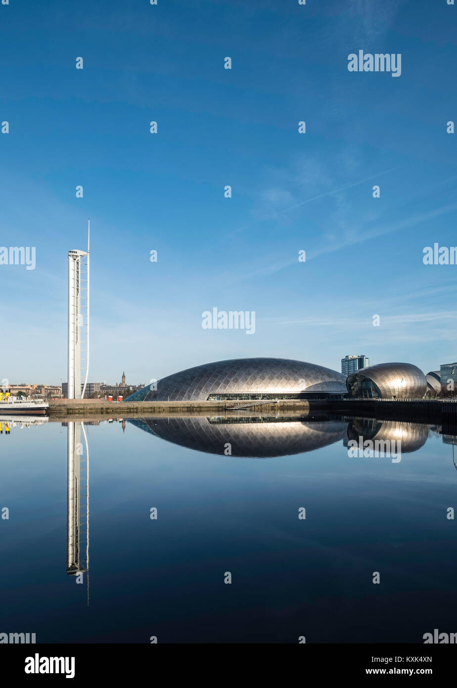 View of Glasgow Tower, Glasgow Science Centre North Quay and IMAX ...